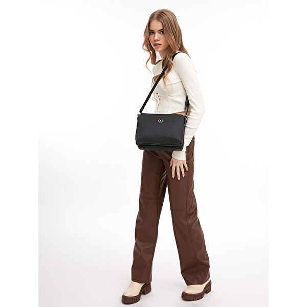 Madamra Baskılı Çok Gözlü Kadın Omuz Çantası Madamra Baskılı Çok Gözlü Kadın Omuz Çantası