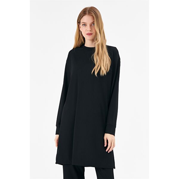 Muni Muni Bisiklet Yaka Düz Uzun Kollu Kadın Tunik Ve Pantolon Takımı Muni Muni Bisiklet Yaka Düz Uzun Kollu Kadın Tunik Ve Pantolon Takımı