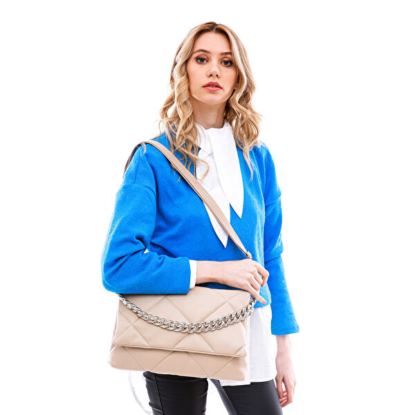 Madamra Kapitoneli Zincirli Kadın Omuz Çantası