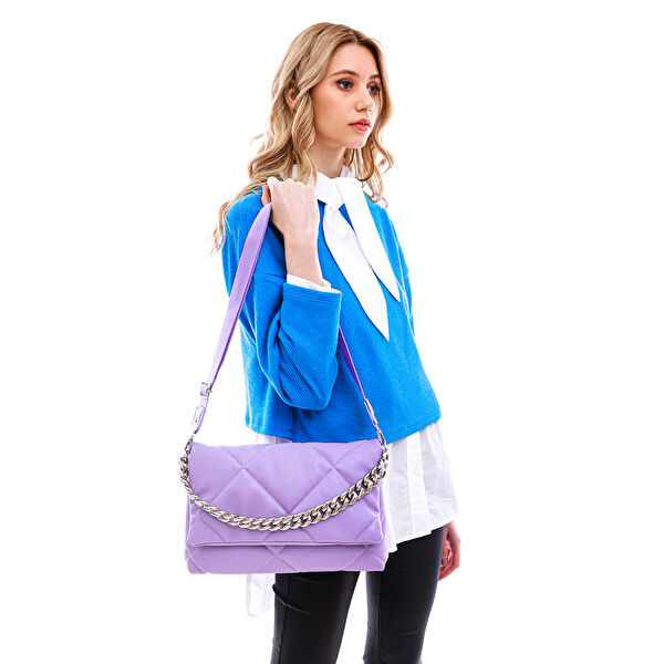 Madamra Kapitoneli Zincirli Kadın Omuz Çantası