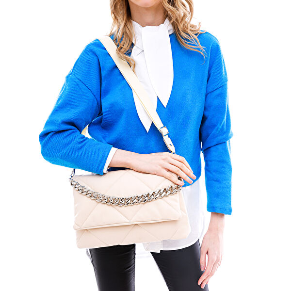 Madamra Kapitoneli Zincirli Kadın Omuz Çantası