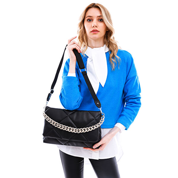 Madamra Kapitoneli Zincirli Kadın Omuz Çantası