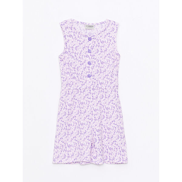 Bisiklet Yaka Desenli Kız Çocuk Tulum