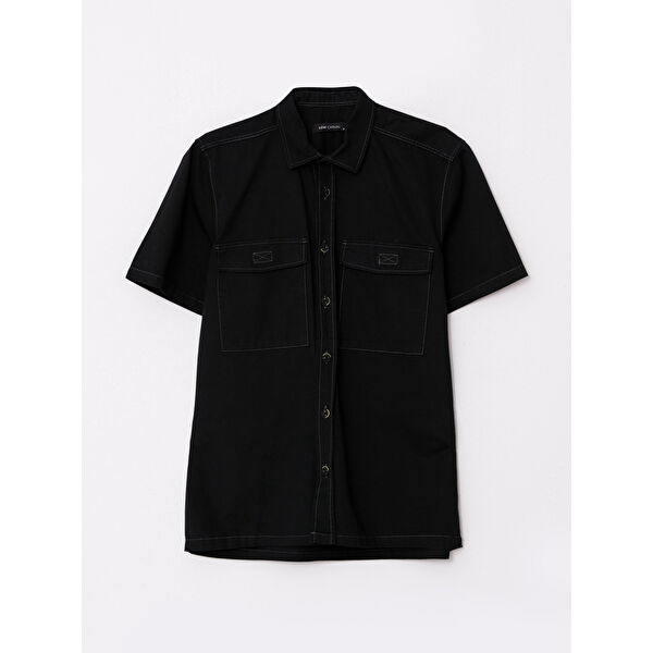 LCW CASUAL Regular Fit Kısa Kollu Gabardin Erkek Gömlek LCW CASUAL Regular Fit Kısa Kollu Gabardin Erkek Gömlek