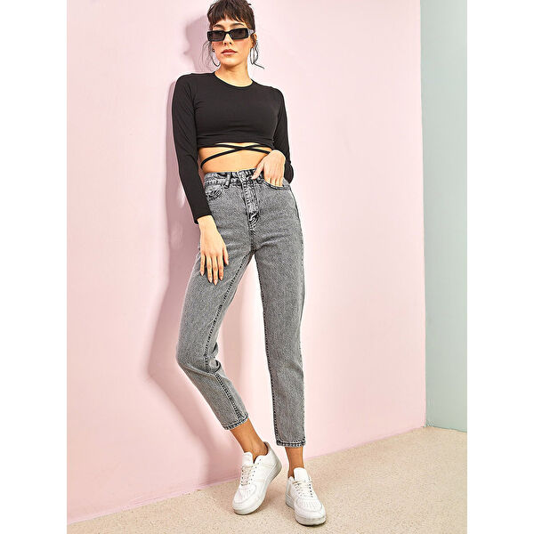 Shade Standart Fit Düz Cep Detaylı Kadın Jean Pantolon