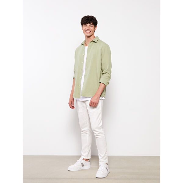 LCW CASUAL Regular Fit Uzun Kollu Erkek Gömlek LCW CASUAL Regular Fit Uzun Kollu Erkek Gömlek