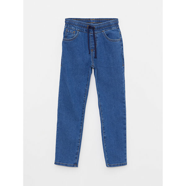 Beli Lastikli Erkek Çocuk Jean Pantolon