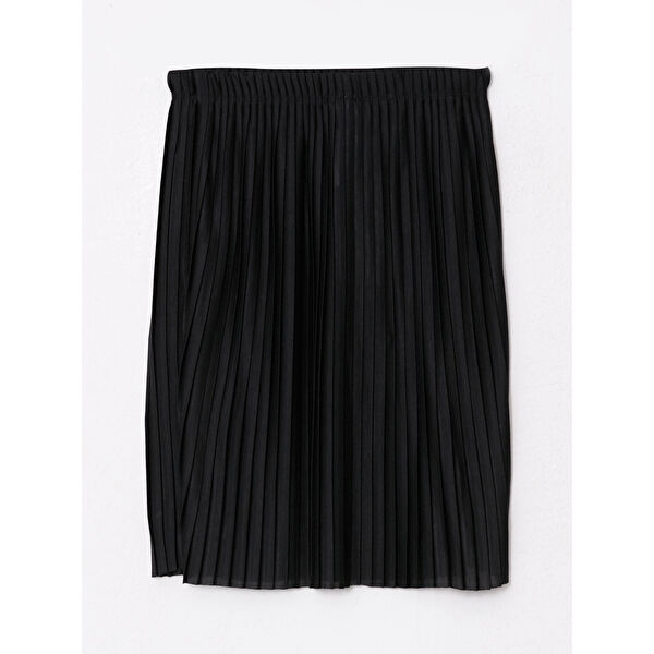 Beli Lastikli Pileli Kız Çocuk Etek