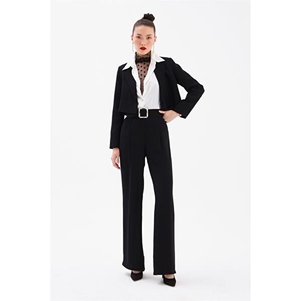 Sateen Standart Fit Düz Krep Kadın Pantolon Sateen Standart Fit Düz Krep Kadın Pantolon