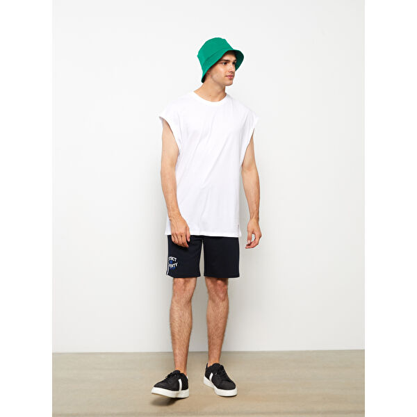 Bisiklet Yaka Kolsuz Baskılı Penye Erkek Atlet