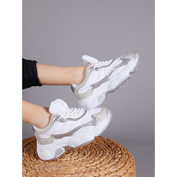 TONNY BLACK Bağcıklı Kalın Taban Kadın Aktif Spor Ayakkabı