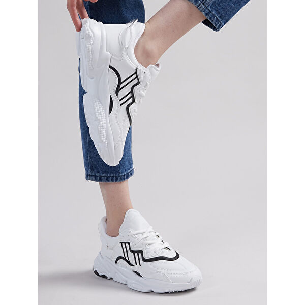 TONNY BLACK Bağcıklı Kalın Taban Kadın Aktif Spor Ayakkabı