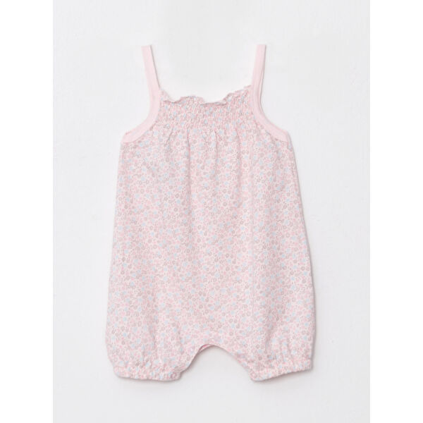 Aziz Bebe Kare Yaka Kız Bebek Tulum