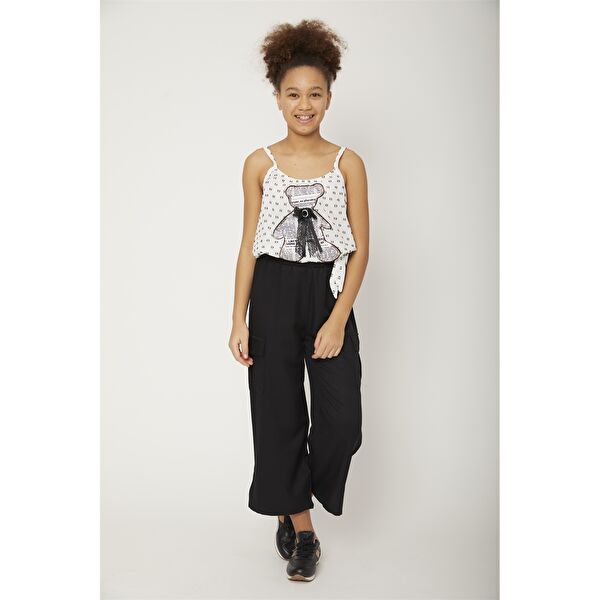 Little Star Beli Lastikli Basic Kız Çocuk Capri