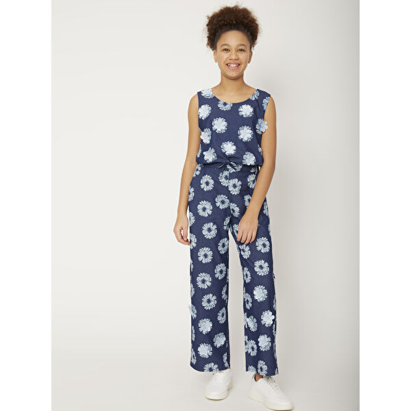 Little Star Bisiklet Yaka Desenli Kız Çocuk Takım