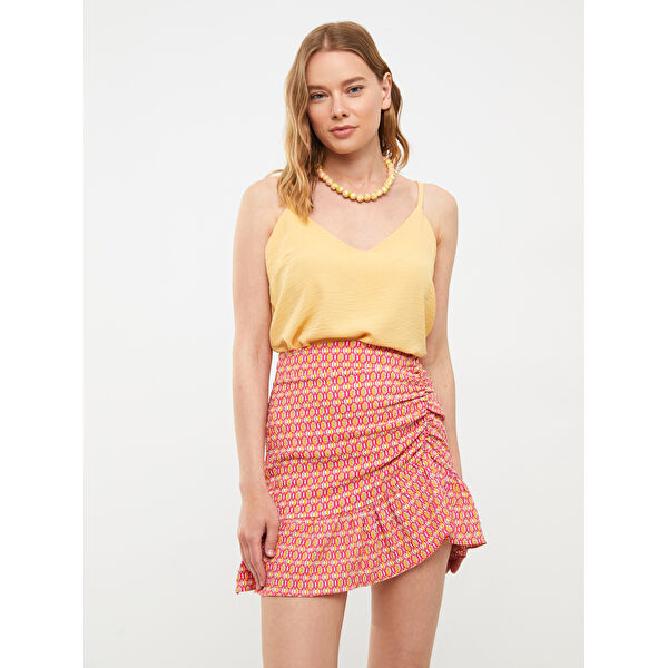 QUZU V Yaka Düz Askılı Kadın Bluz