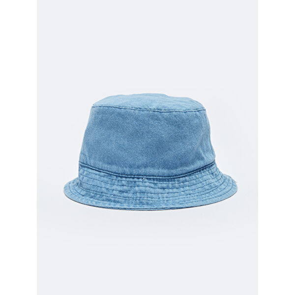 Düz Pamuklu Kız Çocuk Bucket Şapka