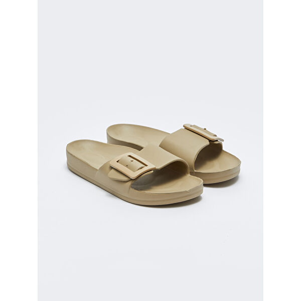 Tek Bantlı Toka Detaylı Kadın Terlik