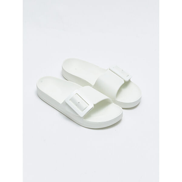 Tek Bantlı Toka Detaylı Kadın Terlik