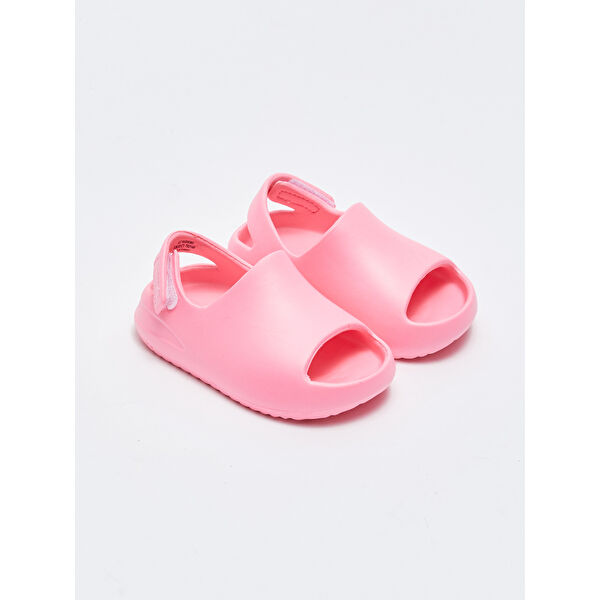 Tek Bantlı Cırt Cırtlı Kız Bebek Sandalet