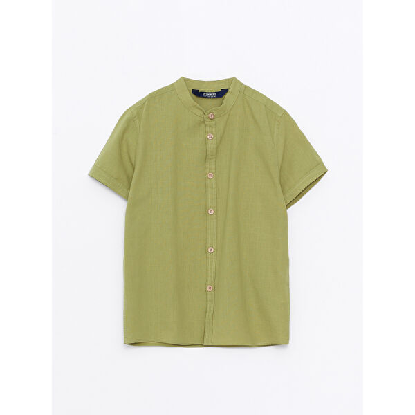 Hakim Yaka Basic Kısa Kollu Poplin Erkek Çocuk Gömlek