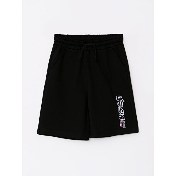 Beli Lastikli Baskılı Erkek Çocuk Bermuda Beli Lastikli Baskılı Erkek Çocuk Bermuda