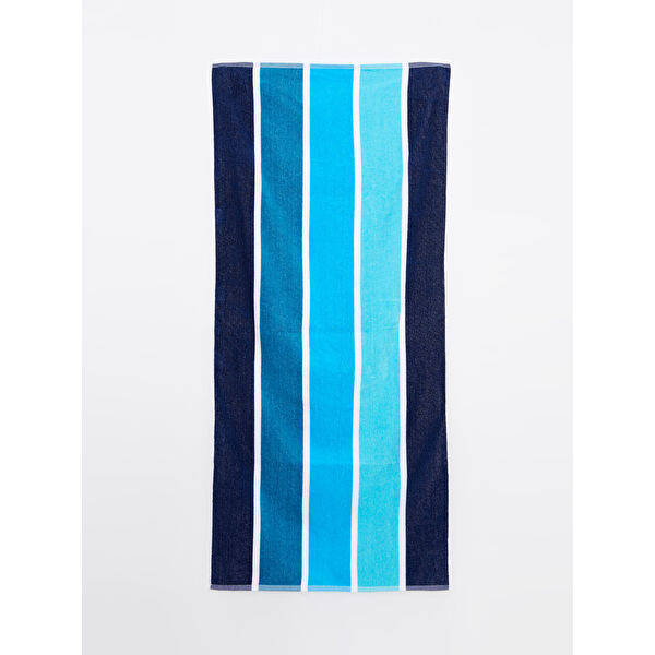 Çizgili Pamuklu Plaj Havlusu 70x150 Cm