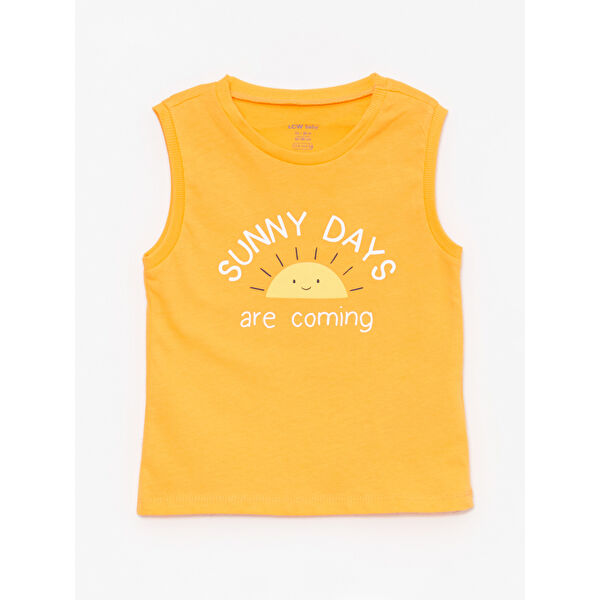 Bisiklet Yaka Baskılı Erkek Bebek Atlet