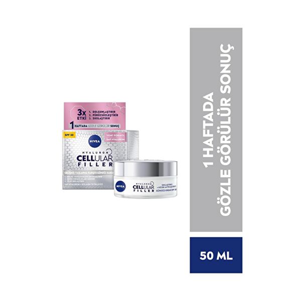 Hyaluron Cellular Fıller + Sıkılaştırıcı Yaşlanma Karşıtı Gündüz Kremi Hyaluron Cellular Fıller + Sıkılaştırıcı Yaşlanma Karşıtı Gündüz Kremi