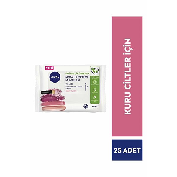 Nivea 3'ü 1 Arada Makyaj Temizleme Mendili Kuru/Hassas Cilt Nivea 3'ü 1 Arada Makyaj Temizleme Mendili Kuru/Hassas Cilt