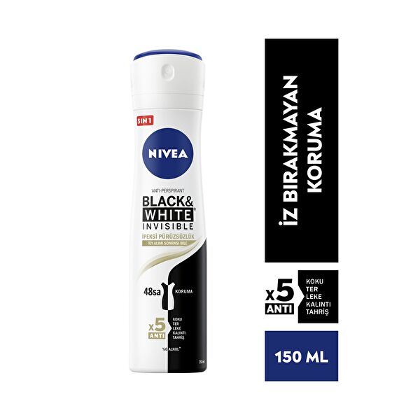 Black&White İpeksi Pürüzsüzlük Kadın Deodorant Sprey 150 Ml Black&White İpeksi Pürüzsüzlük Kadın Deodorant Sprey 150 Ml