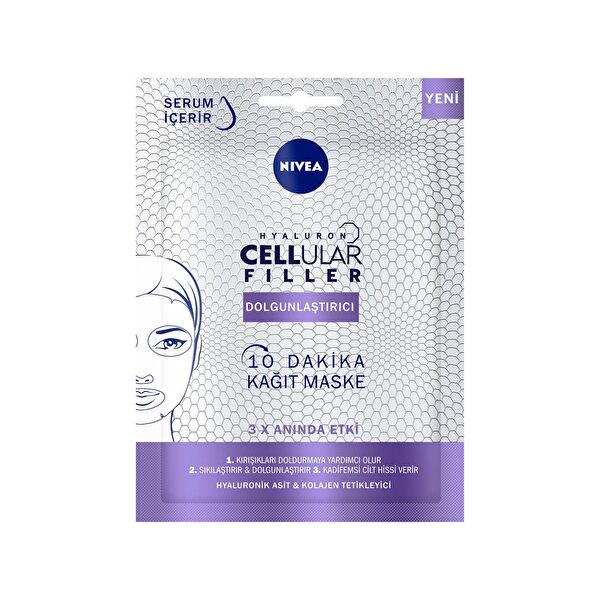 Hyaluron Cellular Filler Şekillendirici Serin Kağıt Maske Hyaluron Cellular Filler Şekillendirici Serin Kağıt Maske