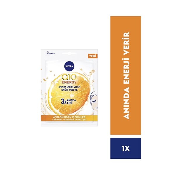 Nivea Q10 Energy Kağıt Maske 1 Adet Nivea Q10 Energy Kağıt Maske 1 Adet
