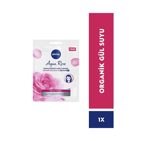 Aqua Rose Nemlendirici Kağıt Maske 1 Adet Aqua Rose Nemlendirici Kağıt Maske 1 Adet