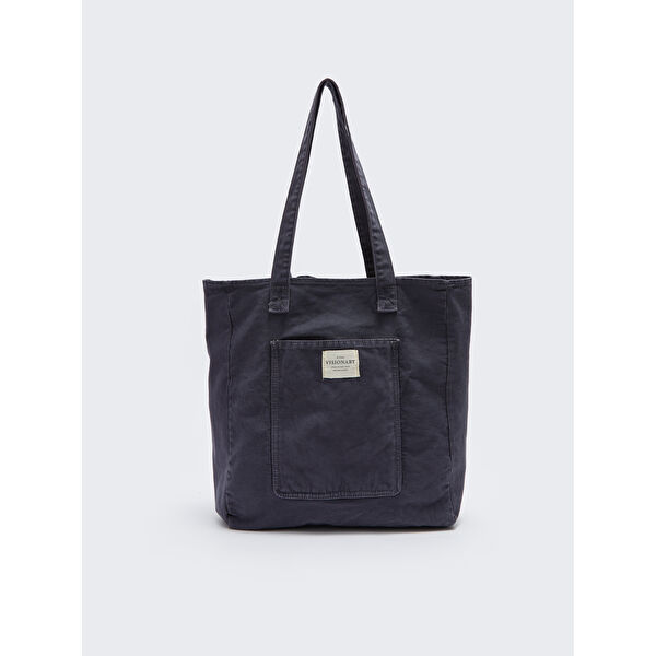 Etiket Baskılı Kadın Kol Çantası