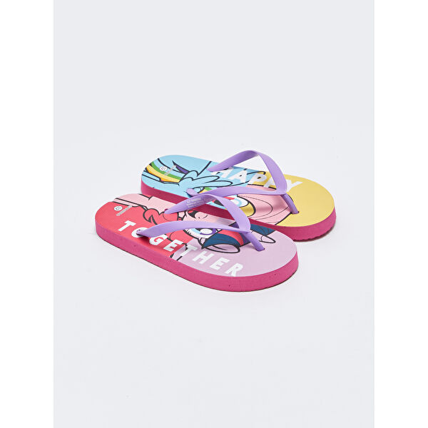 Baskılı Parmak Arası Kız Çocuk Plaj Terliği