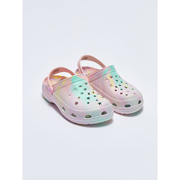 Çok Renkli Önü Kapalı Kız Çocuk Plaj Sandaleti