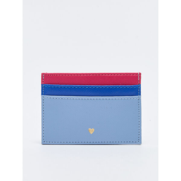 Deri Görünümlü Baskılı Kadın Kartlık