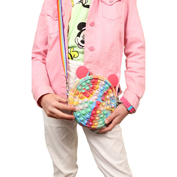 Stilgo Mickey Kulaklı Pop It Kız Çocuk Çapraz Çanta