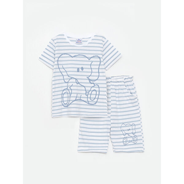 Luggi Baby Bisiklet Yaka Baskılı Erkek Bebek Pijama Takımı 2'li Luggi Baby Bisiklet Yaka Baskılı Erkek Bebek Pijama Takımı 2'li
