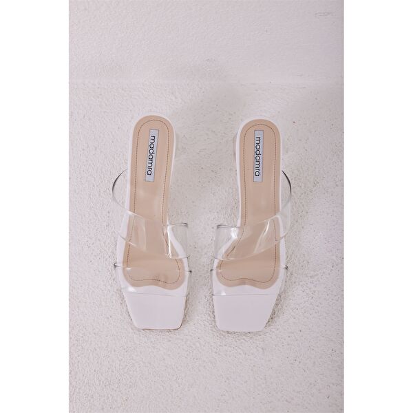 Şeffaf Bantlı Kadın Topuklu Ayakkabı