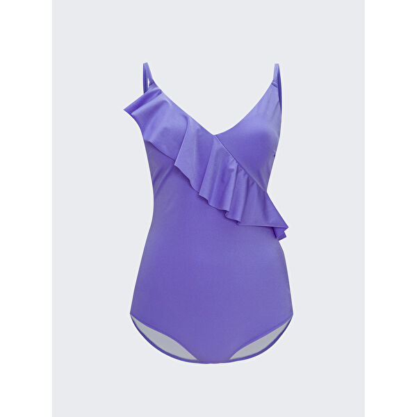 V Yaka Düz Kadın Mayo