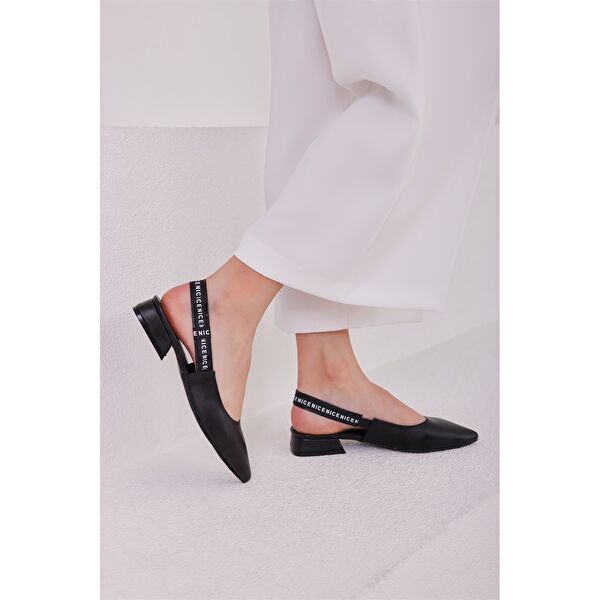 Baskılı Sivri Burun Kadın Topuklu Babet Baskılı Sivri Burun Kadın Topuklu Babet