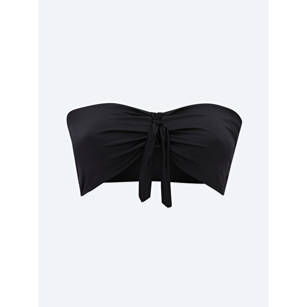 Büzgü Detaylı Düz Kadın Bikini Üst