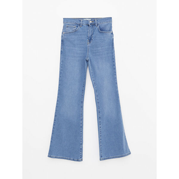 Yüksek Bel Skinny Fit Düz Cep Detaylı Kadın Jean Pantolon