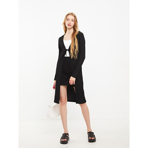 Busem Şal Yaka Kendinden Desenli Uzun Kollu Kadın Hırka Busem Şal Yaka Kendinden Desenli Uzun Kollu Kadın Hırka