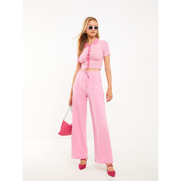 Busem Beli Lastikli Düz Kadın Pantolon Busem Beli Lastikli Düz Kadın Pantolon