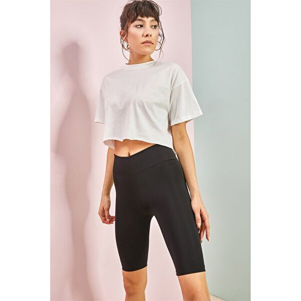 Shade Beli Lastikli Düz Kadın Tayt