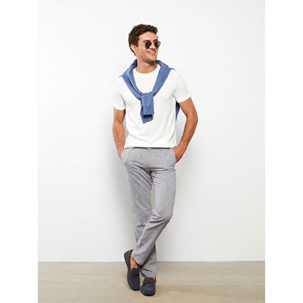 Slim Fit Keten Erkek Pantolon Slim Fit Keten Erkek Pantolon