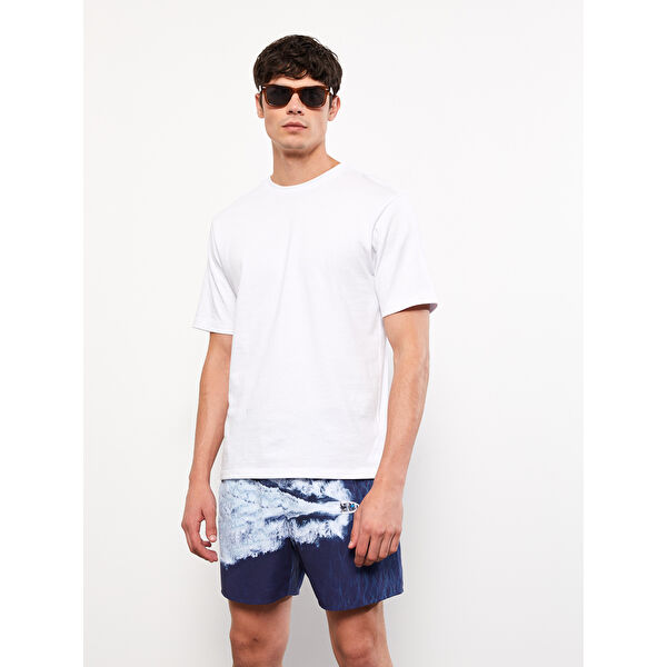 Kısa Boy Baskılı Erkek Deniz Şortu Kısa Boy Baskılı Erkek Deniz Şortu